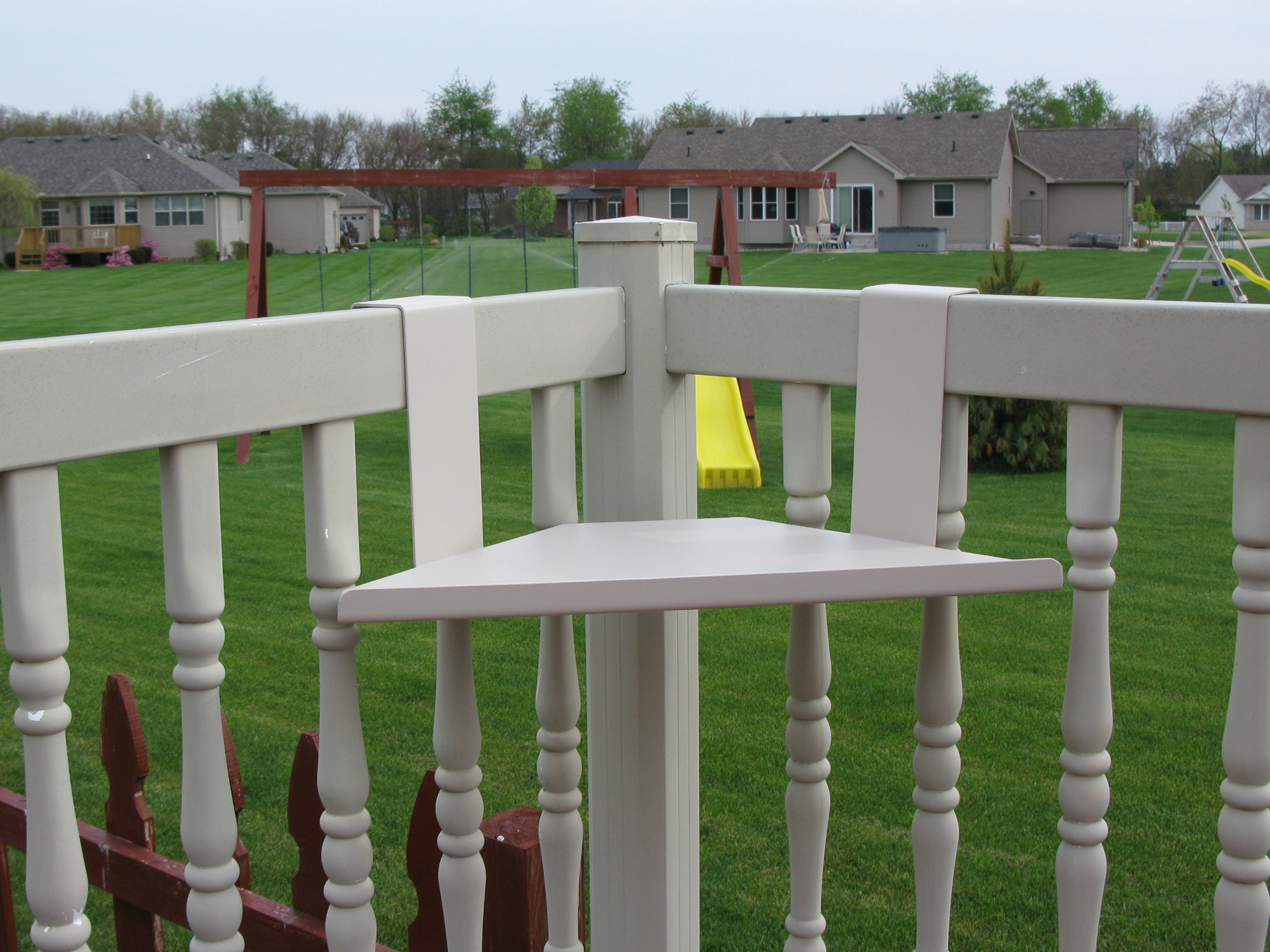 Corner Fence Shelves