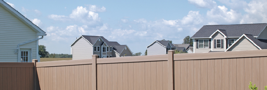 Galveston Certagrain Frontier Blend Vinyl Fence by Bufftech | Discount ...